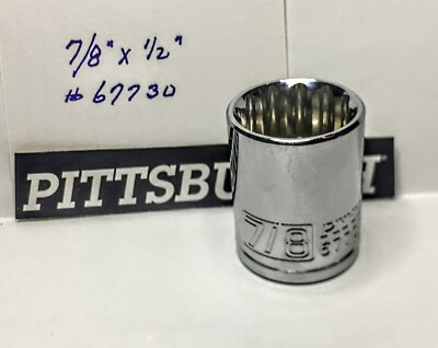 Pittsburgh Pro 7/8" x 1/2' Dr Socket - 12 Pt - 67730 - Free USA ...