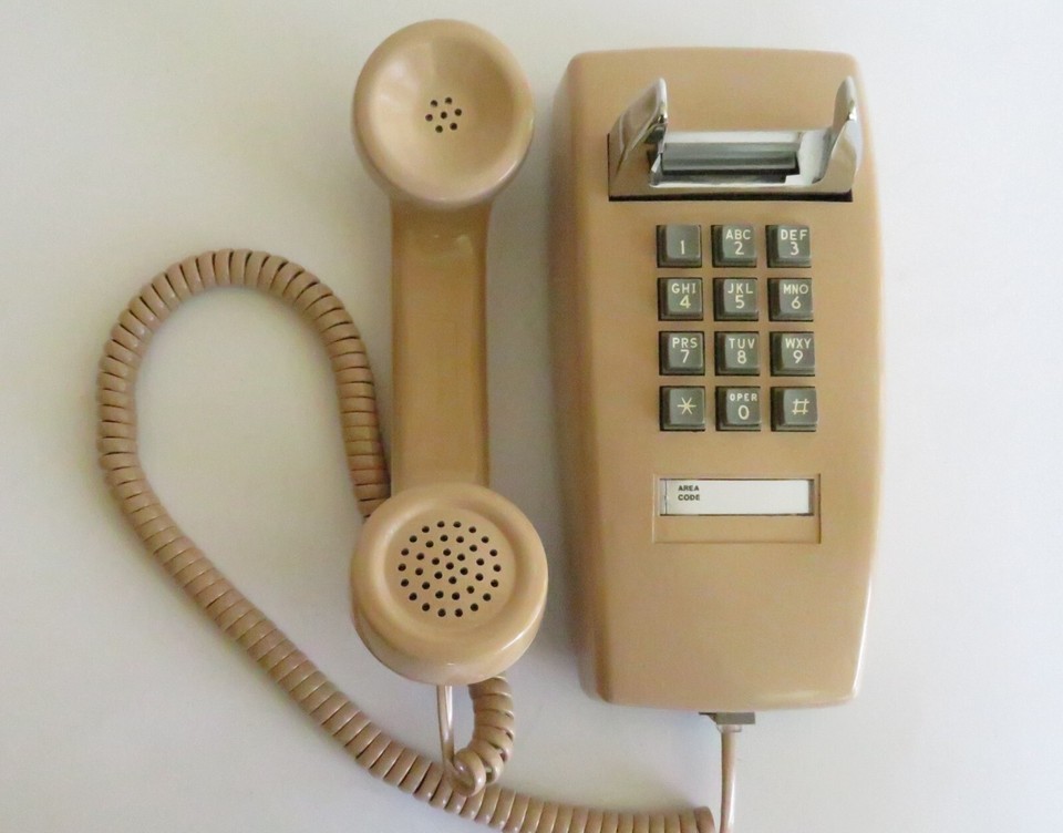 Western Electric Beige 2554 touch tone wall phone works | eBay
