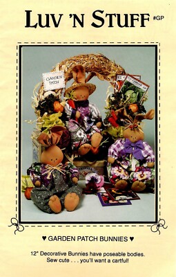 Garden Patch Bunnies Craft Sewing Pattern by Luv 'N Stuff | eBay