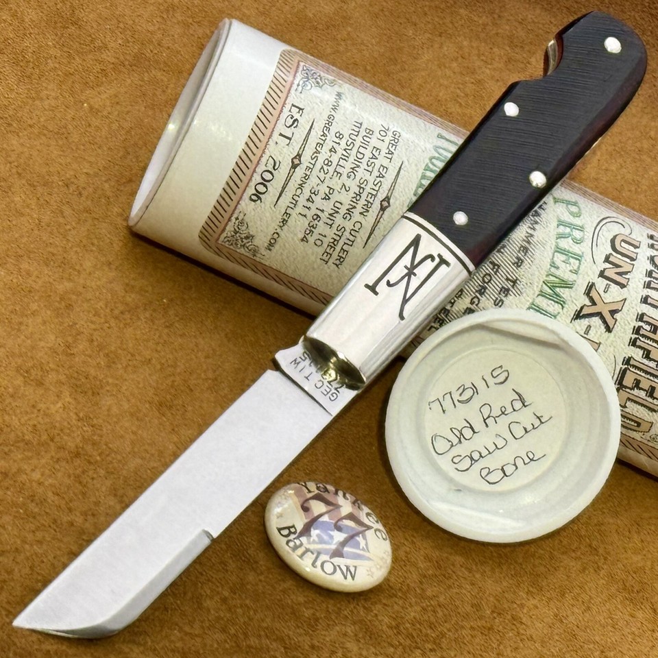 GEC GREAT EASTERN CUTLERY NORTHFIELD 77 RED SAW CUT BONE SHEEPSFOOT ...