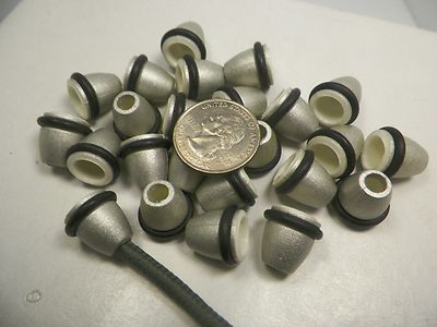 8 Plastic Drawstring Cord Stopper End Caps,Toggle,Tip Cone Silver/Black ...
