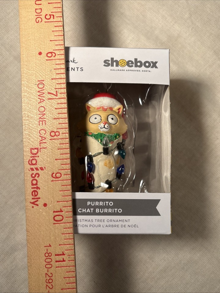 Hallmark Ornament Shoebox Purrito the Burrito Cat NEW IN BOX | eBay