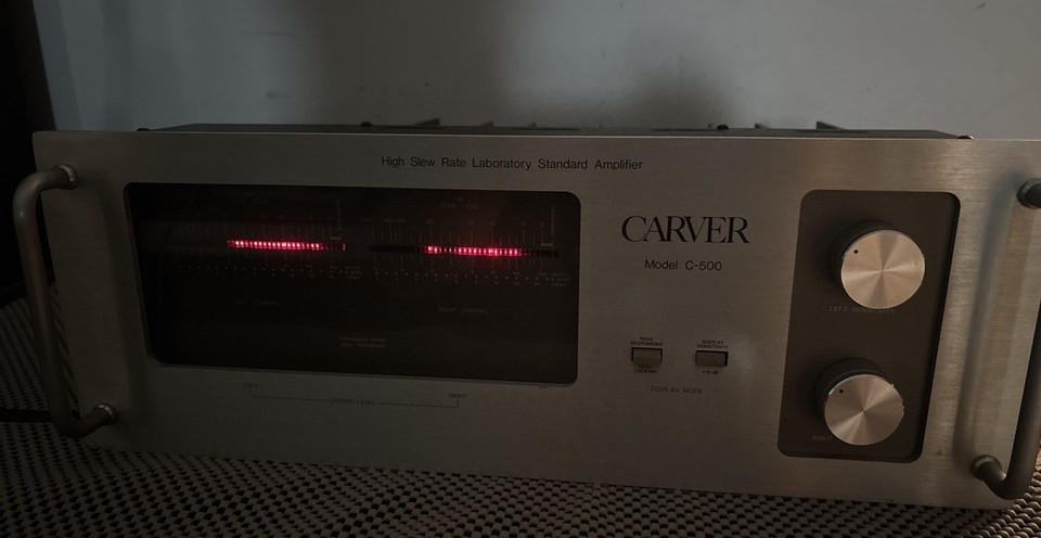 Carver C-500 Power Amplifier - Silver Face Handles - EXCELLENT - Sounds ...