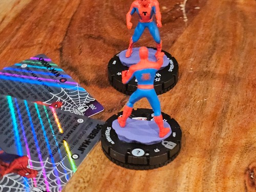 SP01 Marvel HeroClix Double Identity Spider-Man 001a & 002b Pointing ...