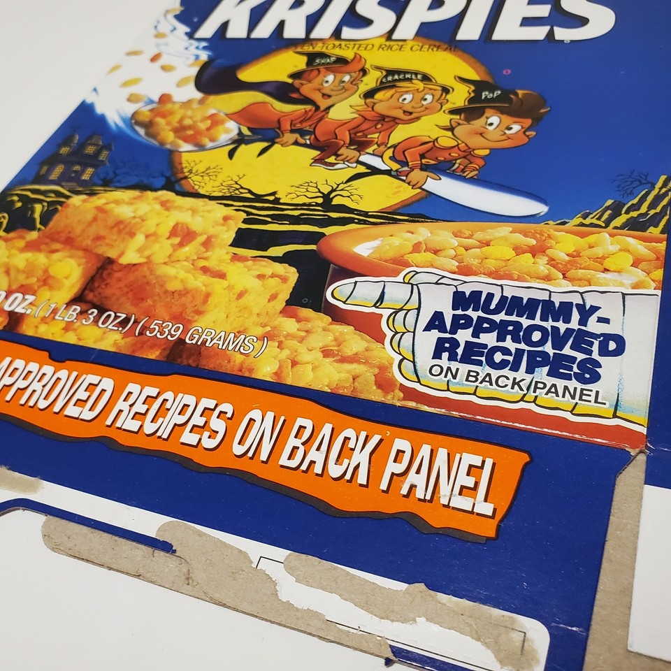 Kellogg’s Halloween Rice Krispies Cereal Box 1995 1996 Ghost Horror ...