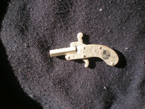 Berloque Miniature 2mm Pinfire Fob Mini Pistol LITTLE ATOM JAPAN GUN ...