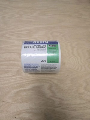 Henry #296 White Elastotape Repair Fabric 4" x 150' 100% Polyester New ...