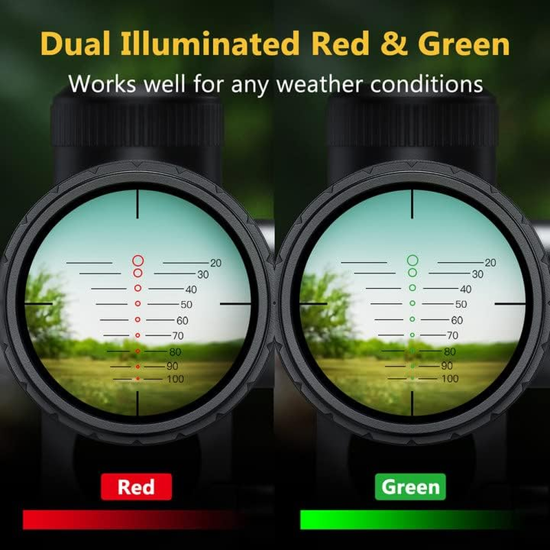 1.5-5x32 Crossbow Scope 300-450 FPS Red Green Illuminated Optic ...