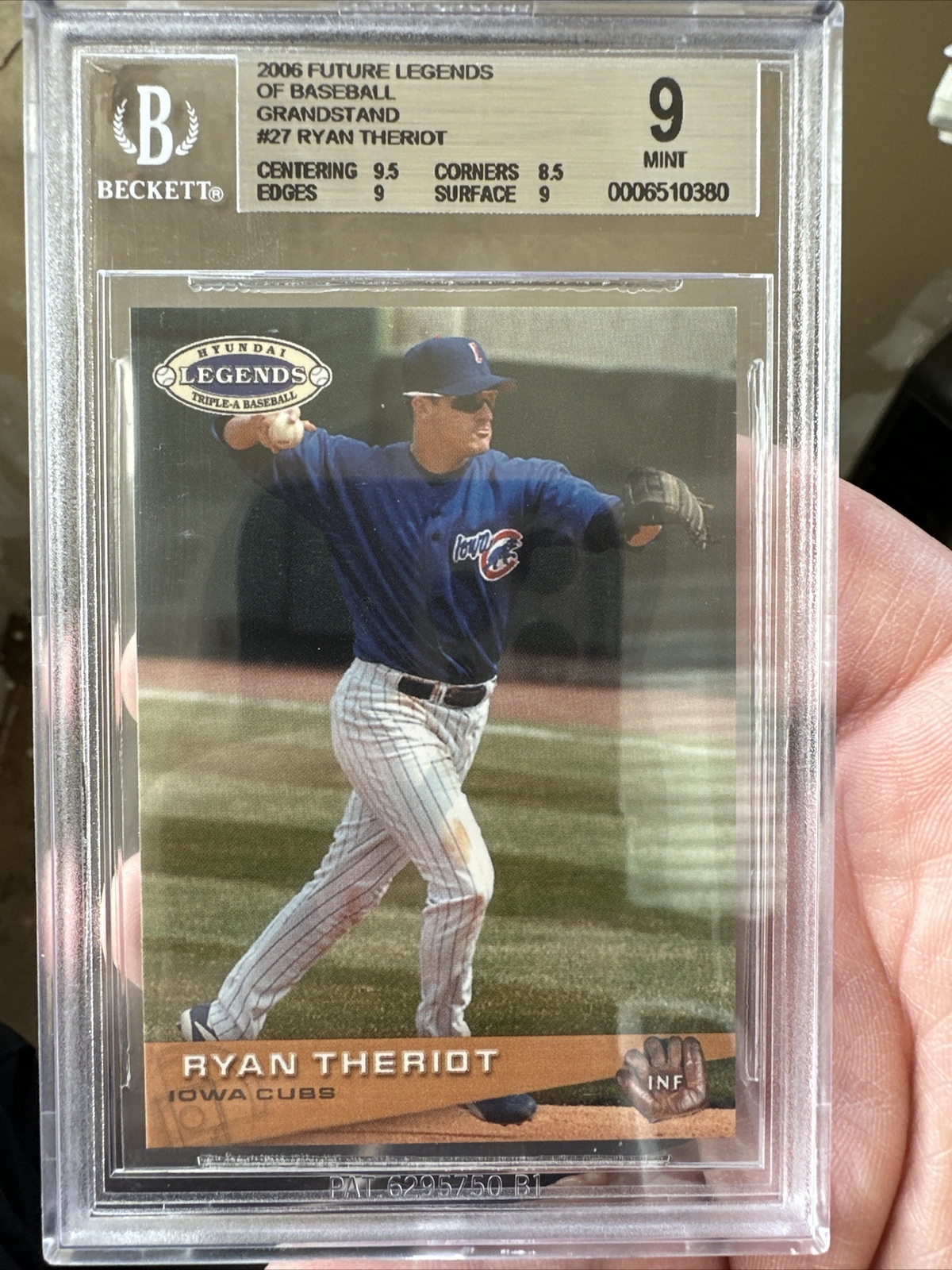 2006 GRANDSTAND Minor League Baseball Card-RYAN THERIOT, Iowa Cubs BGS ...