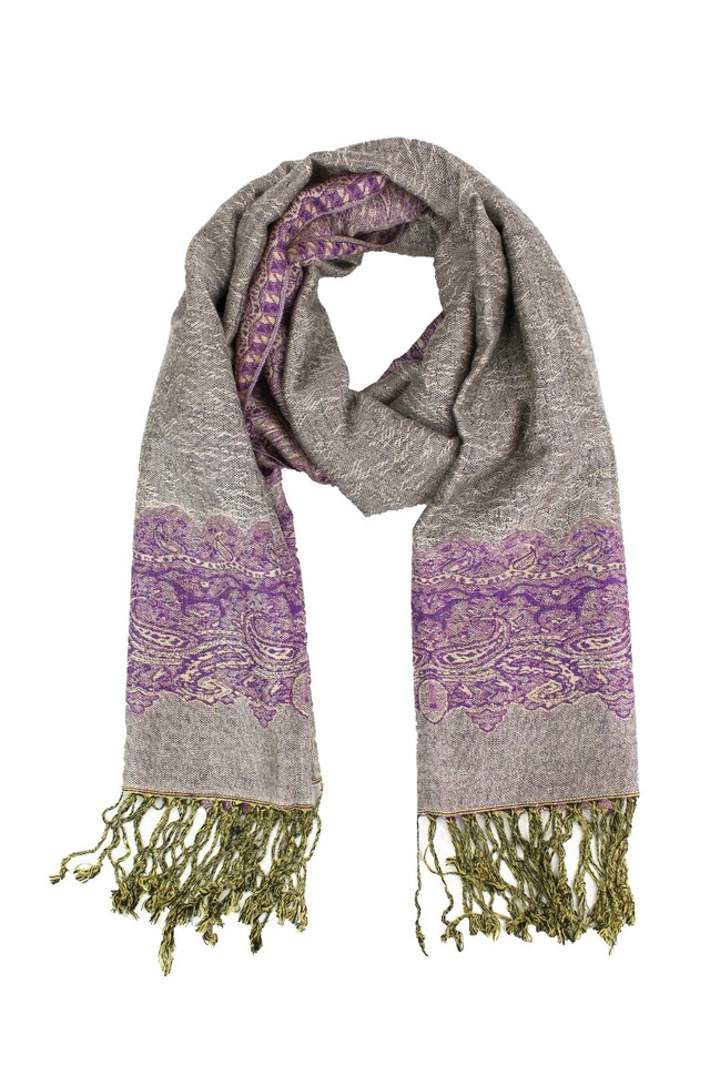US-SELLER New Reversible Border Paisley Pashmina Scarf Shawl Wrap ...