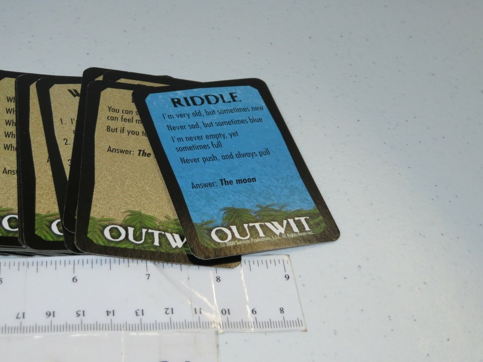 2000 Survivor Outwit Outplay Outlast Board Game Lot Outwit Cards Parts ...