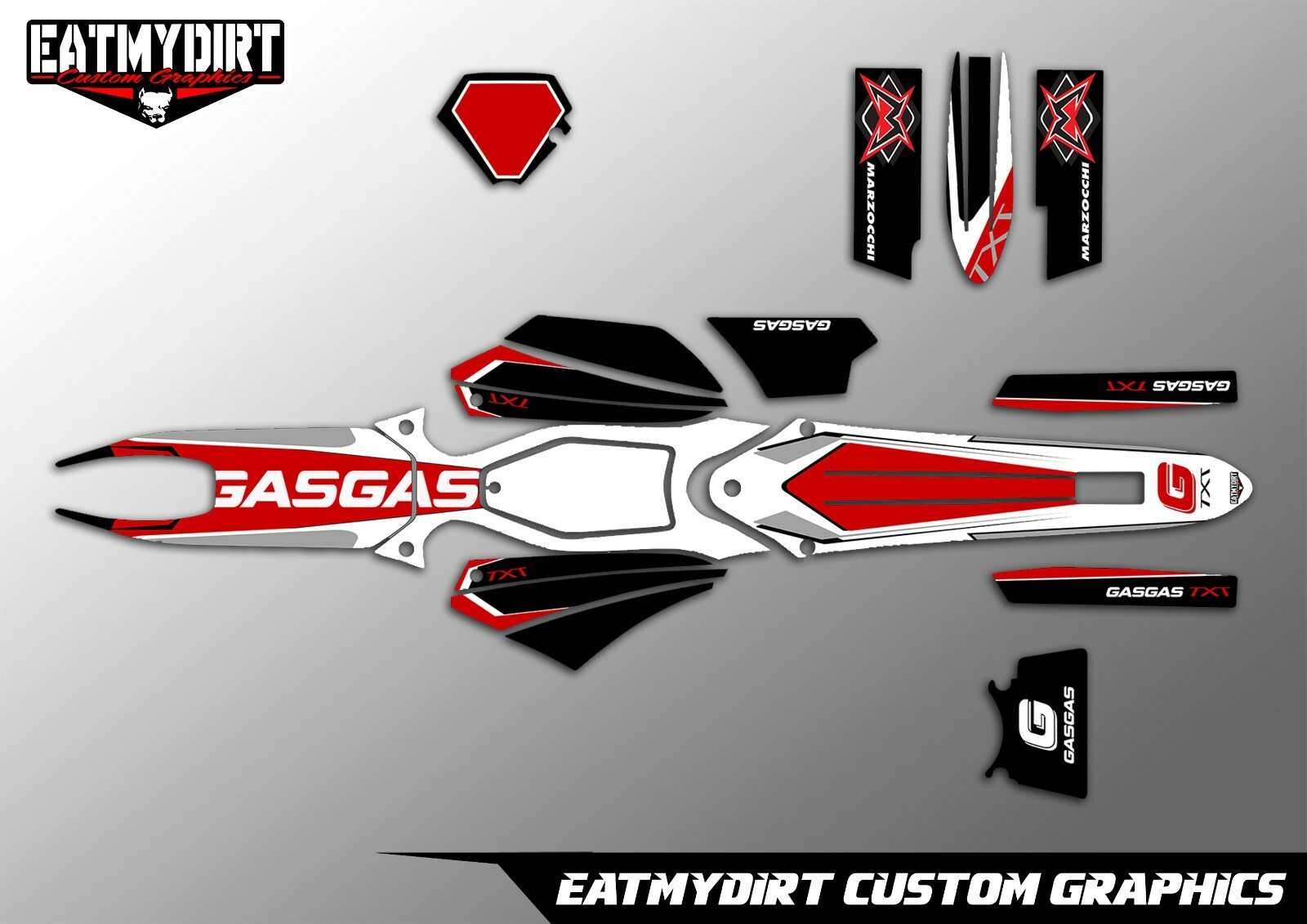 FOR GASGAS TXT PRO 2011-2013 CUSTOM GRAPHICS KIT TRIALS DECALS STICKERS ...