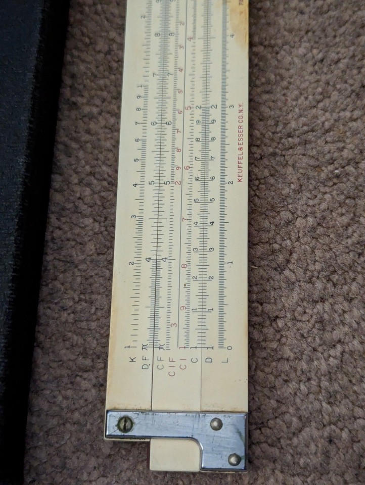 Vintage Keuffel & Esser 4092-3 Engineers Slide Rule With Case | eBay