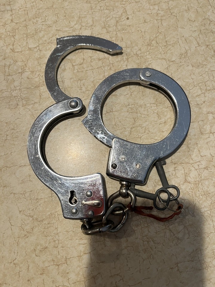 Professional Double Lock Stainless Steel Police Handcuffs w/ Keys | eBay