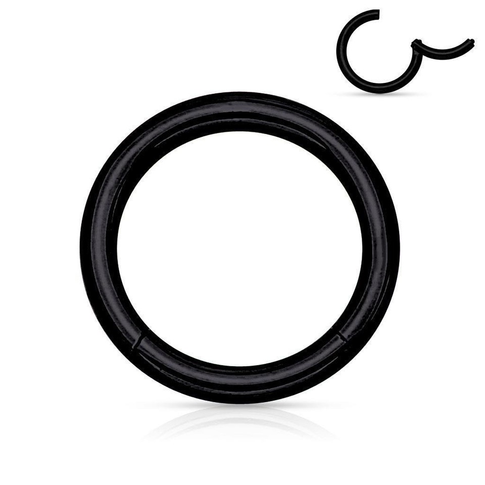 Segment Hoop Ring Anodized IP Hinged Multi Use 16G or 14G | eBay