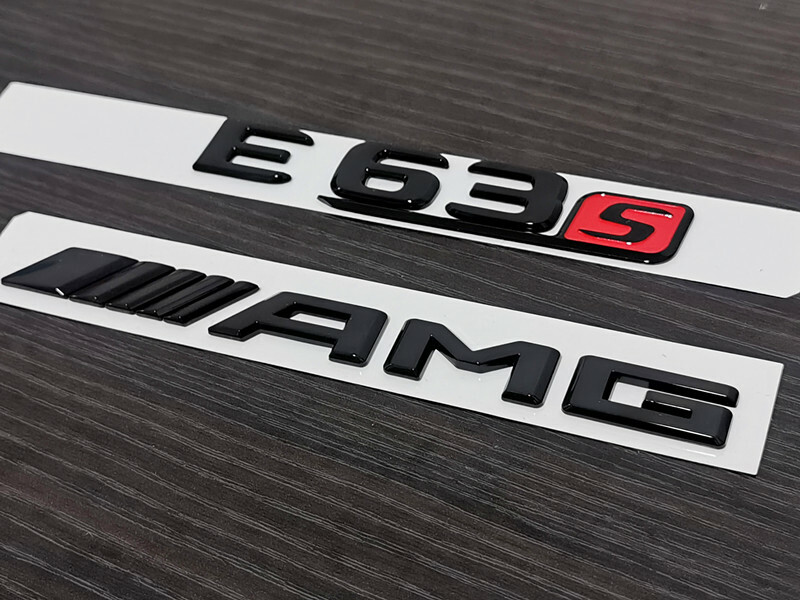 Gloss Black E63S AMG logo Trunk emblem badge For Mercedes-Benz E63 AMG ...