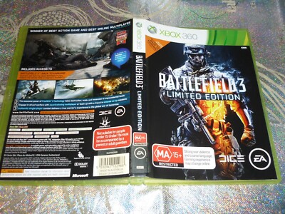 BATTLEFIELD 3 LIMITED EDITION (2 DISC) (XBOX 360 GAME, MA15+) (151505 A ...