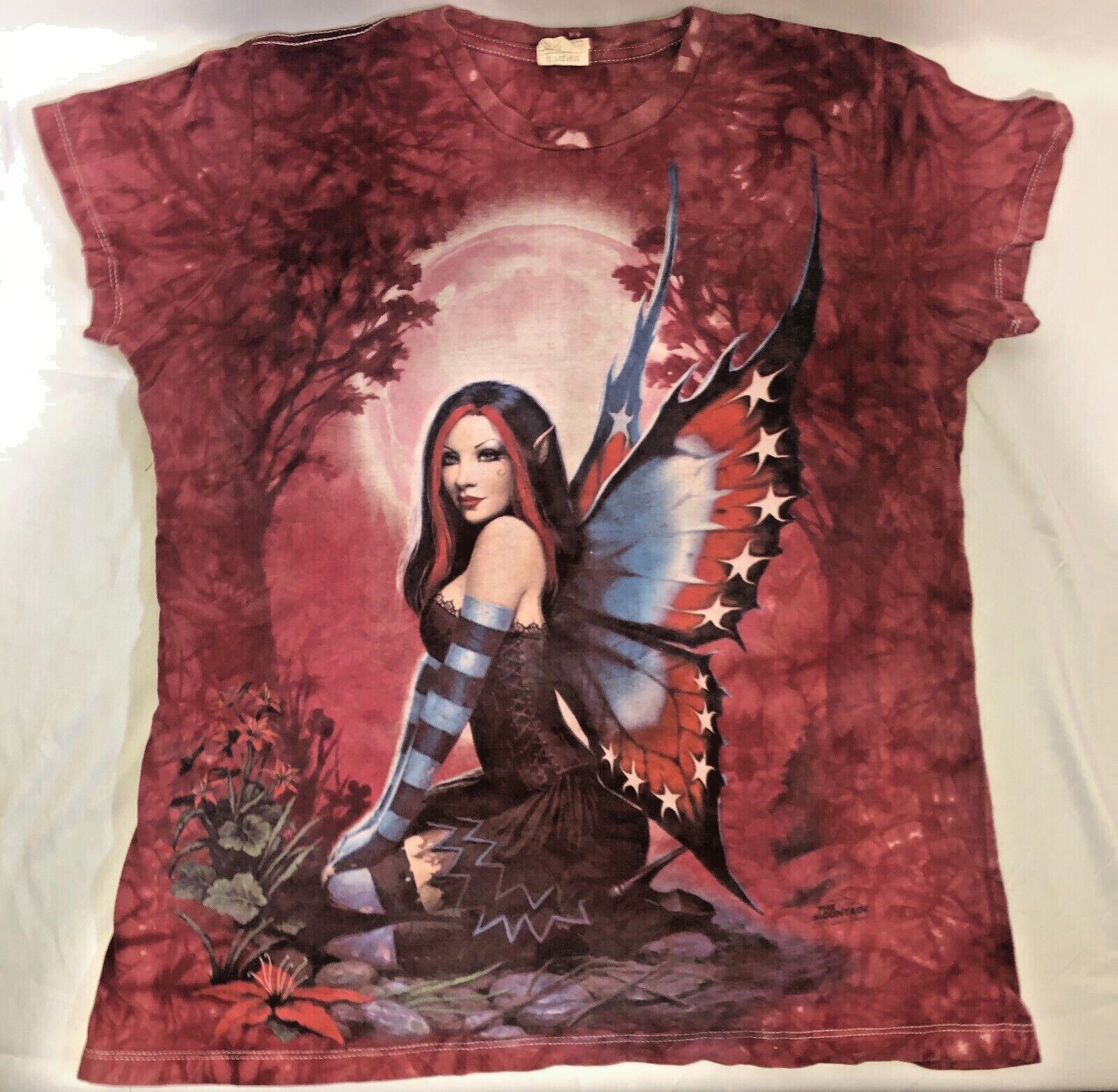 Vintage Fantasy Fairy Tie Dye Cotton Large T-Shirt The Mountain James ...