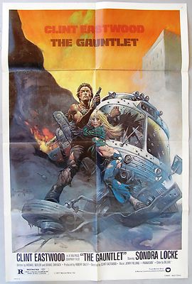 THE GAUNTLET. Movie 1 Sheet Poster. 1977 Clint Eastwood. Art by Frank ...