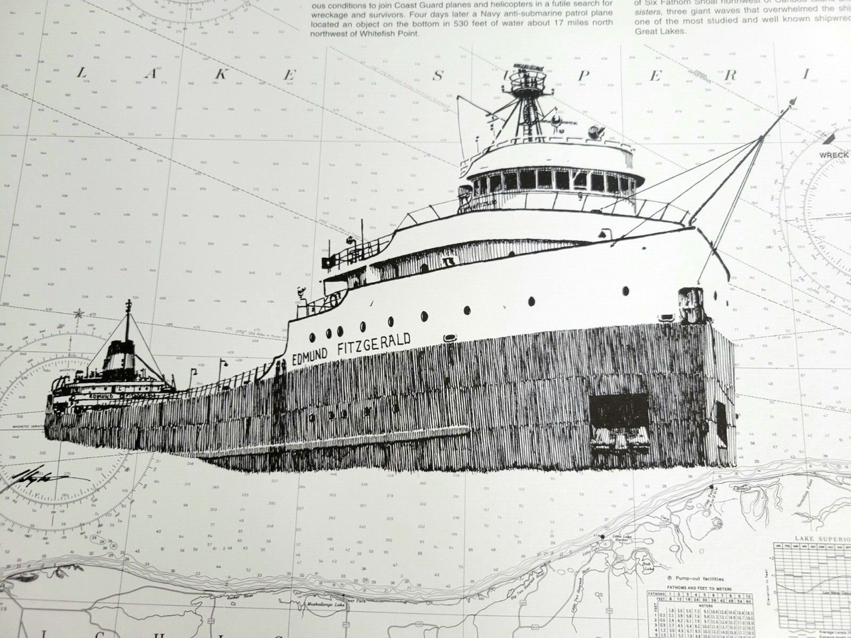 Edmund Fitzgerald Drawing