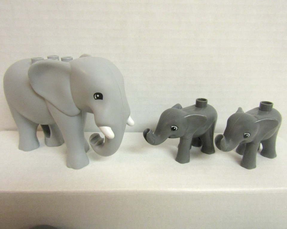 Lego DUPLO Zoo Lions Tigers Elephants Hippos & Crocodile 12 Animals $4 ...