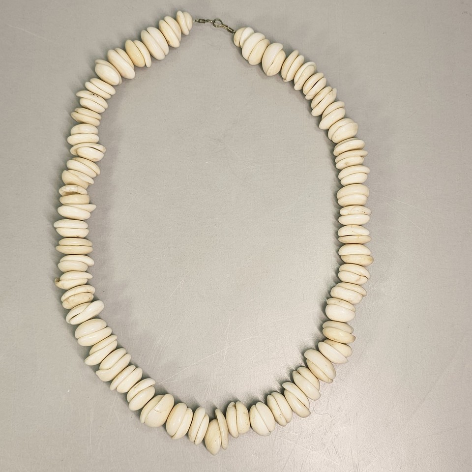 Vintage Puka Shell Necklace Large 16mm 20" 162g | eBay