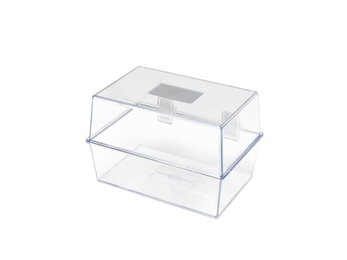 Deflecto® 6" x 4" Card Index Box Crystal Crystal Pack of 1 ...