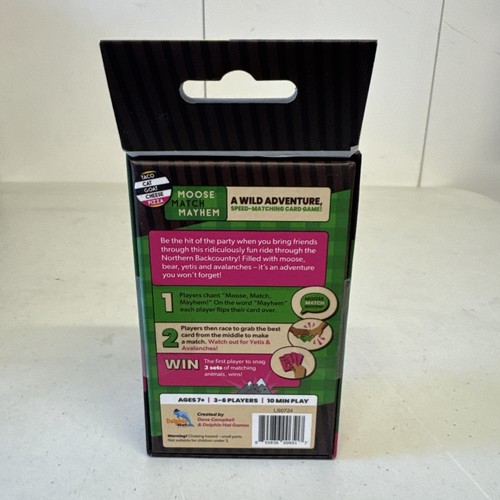 Moose Match Mayhem - by Taco Cat Goat Cheese Pizza, Card Matching Game ...