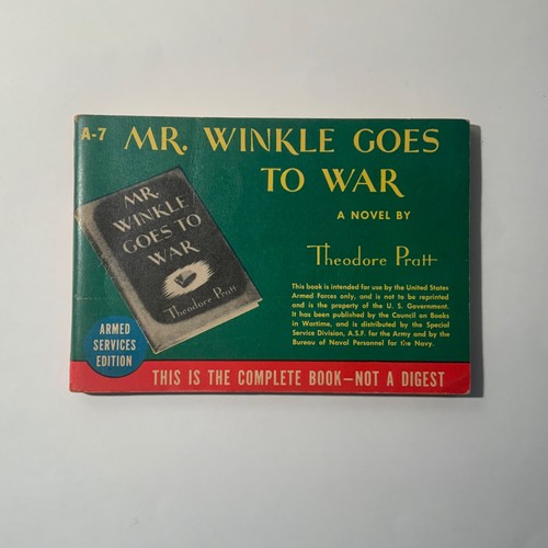 Mr. Winkle Goes To War by Theodore Pratt 1943 Armed Services Edition A ...
