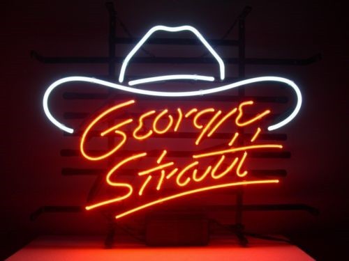 White Cowboy Hat Neon Light Sign 17"x14" Lamp Bar Garage Show Party ...