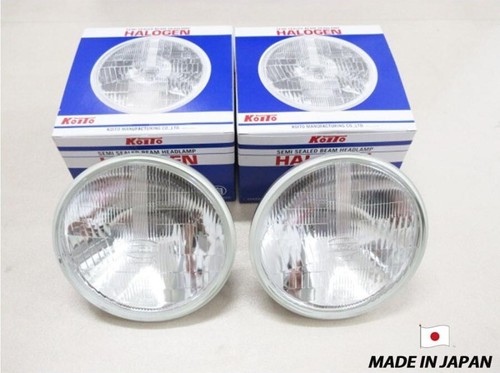 KOITO Round Headlights with H4 Light Bulbs for DATSUN 1200 Sunny B110 ...