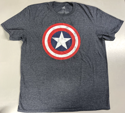 Marvel Captain America T-Shirt Men XL Distressed Shield Short Sleeve ...