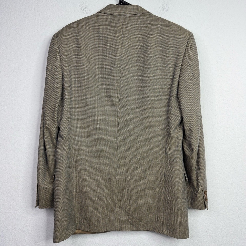 Canali Proposta Blazer Men 48R Brown Silk Wool Plaid 2 Button Career ...