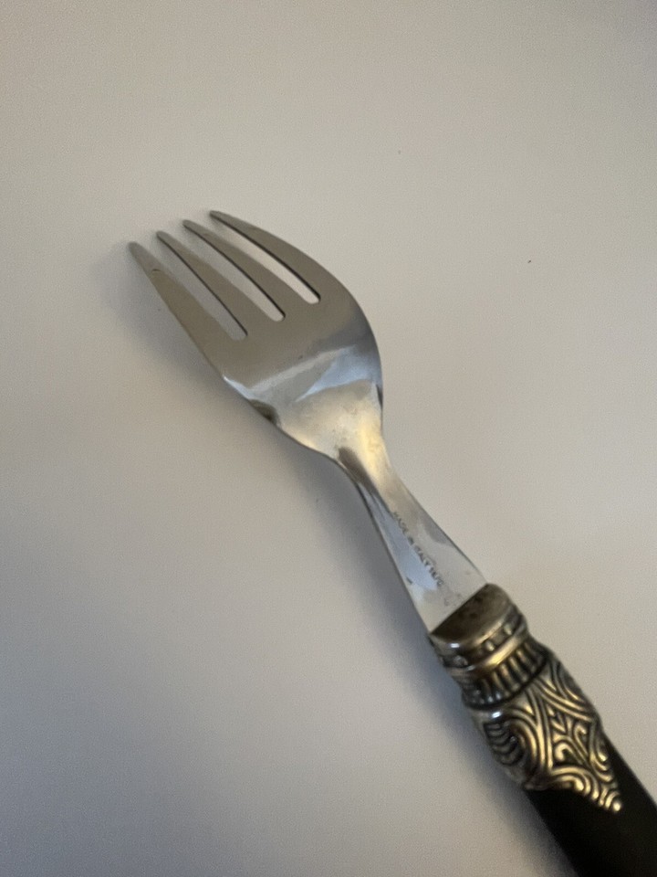Italy Inox Stainless Black Textured 1 DINNER FORK 7 7/8” EUC | eBay
