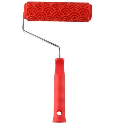 Rubber Paint Roller Rubber Roller 7" with Plastic Handle DIY Patterned ...