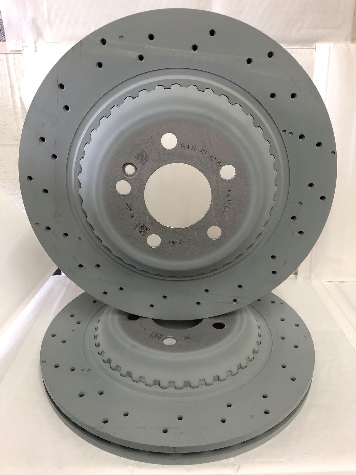 Genuine Mercedes-Benz W222 S-Class REAR AMG Brake Discs X2 A2224231400 ...