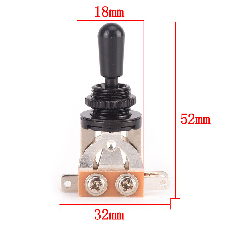 3 Way Switch Electric Guitar Pickup Toggle Switch Selector With black ...