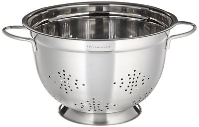 Stainless Steel Pasta Strainer 8 Quart Deep Kitchen Colander, Silver | eBay