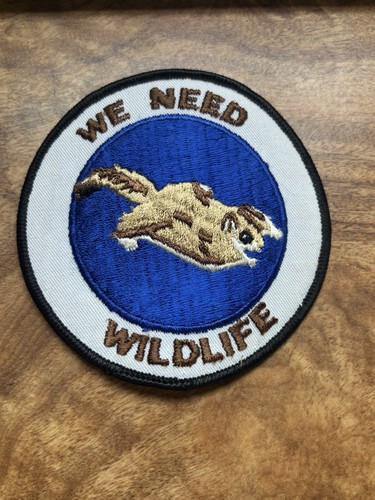 1980 PGC WILDLIFE PATCH FLYING SQUIRREL WE NEED WILDLIFE PRE WTFW Rare ...