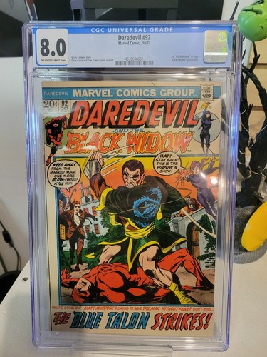Daredevil #92, CGC VF+ 8.0, National Diamond Insert; First Black Widow ...