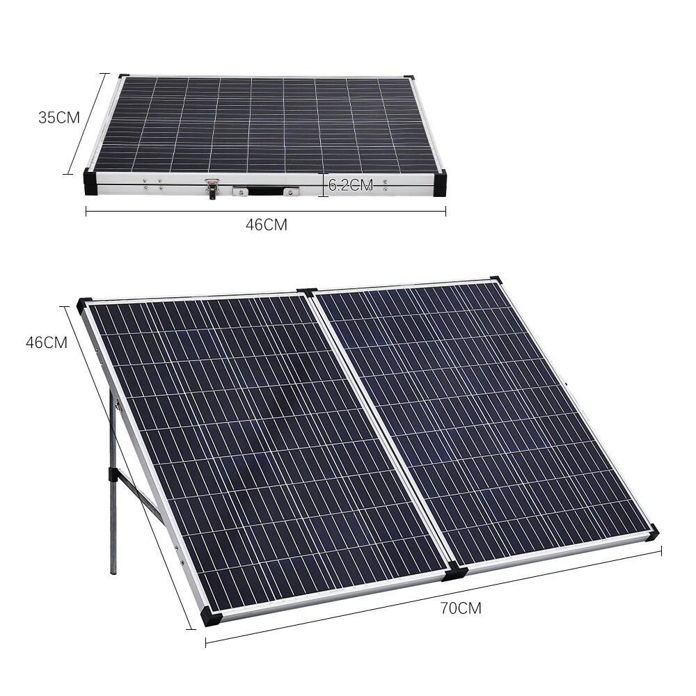 50W 80W 100W 160W 200W Double Solar Panel 12V Off Grid Power RV Boat ...