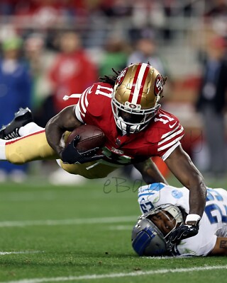 Brandon Aiyuk revives 49ers with catch off Lions player's facemask 8x10 ...