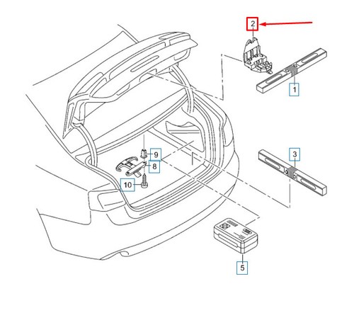 OEM AUDI A4 B9 WARNING TRIANGLE RETAINER 8W08602854PK GENUINE | eBay
