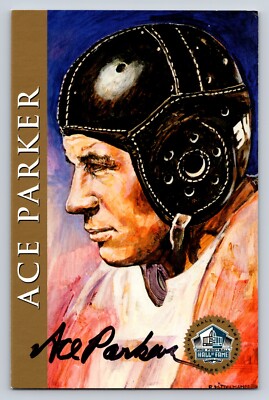 Ace Parker Authentic Autographed Signed Hall of Fame Goal Line Art ...