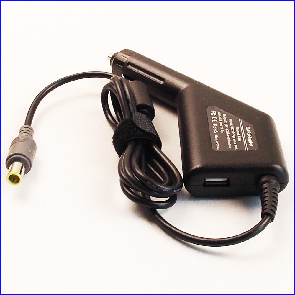 DC Power Adapter Car Charger +USB for Lenovo ThinkPad X230i 2306 2320 ...