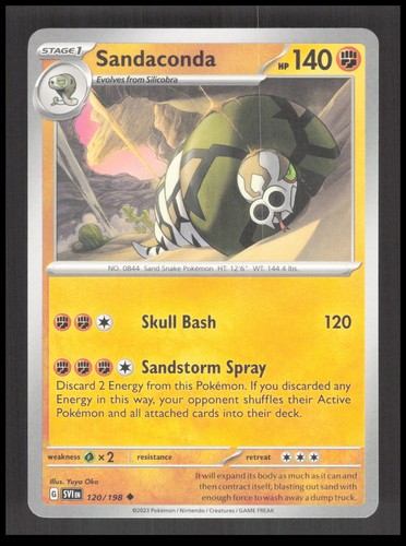 Sandaconda 120/198 SV01: Scarlet & Violet Base Set Pokemon tcg Card CB ...