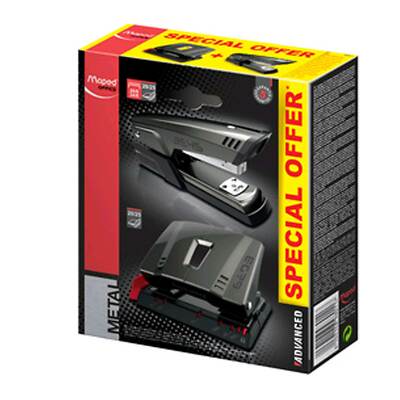 Heftgerät Tacker & Locher Bürolocher Set Maped 898011, Advanced, taupe ...