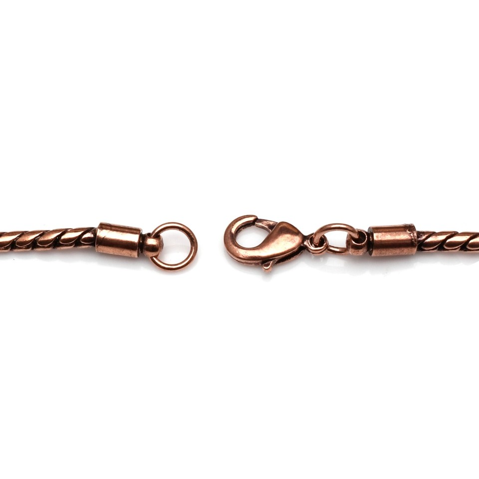 Pure Copper Wheat Viking jewelry 100% Oxidized Copper Chain Necklace RJ ...