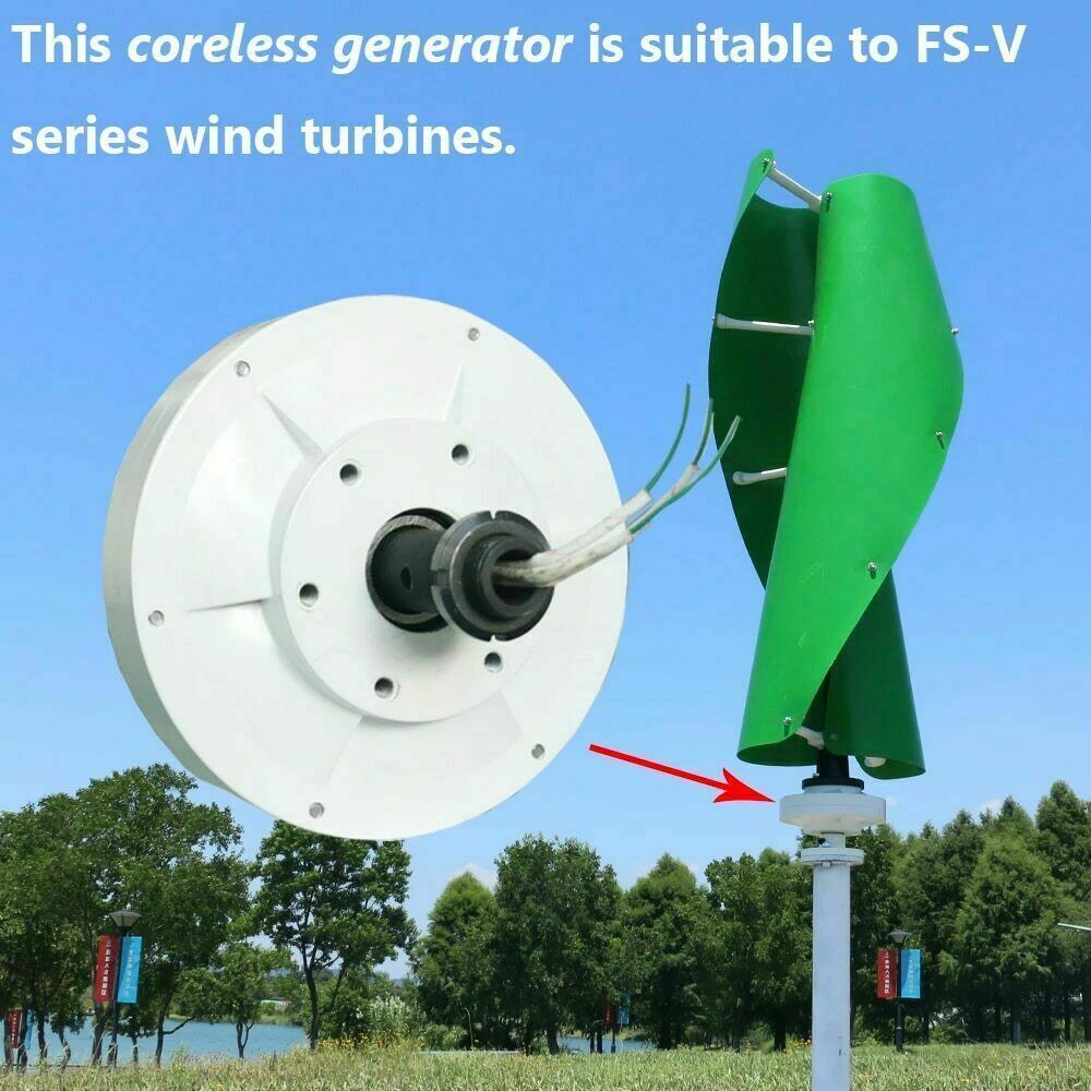 Bayoung 3000W Vertical Wind Turbine Generator 12V 24V 48V Savonius ...