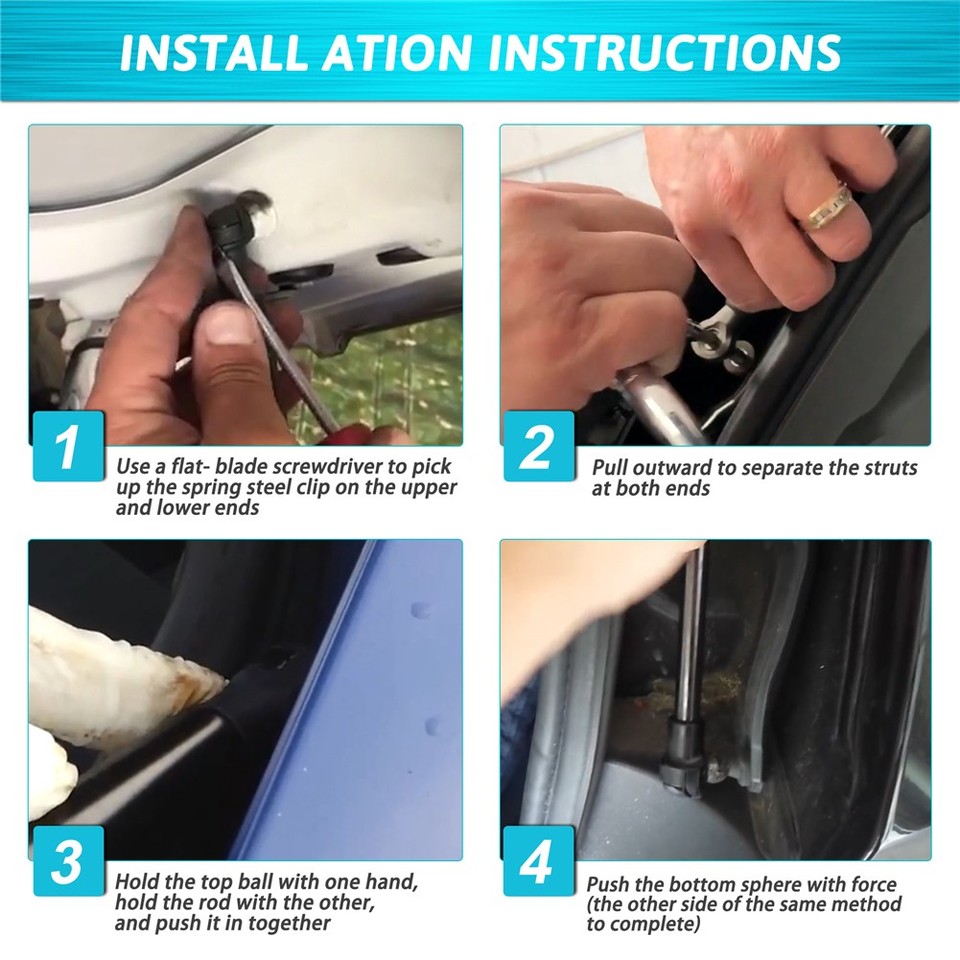 For 2008-2013 Hyundai i10 Rear Hatch Lift Support Dampers Trunk Boot ...